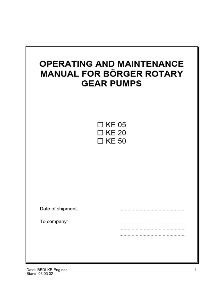 O&M Manual KE Pumps | PDF | Pump | Pipe (Fluid Conveyance)