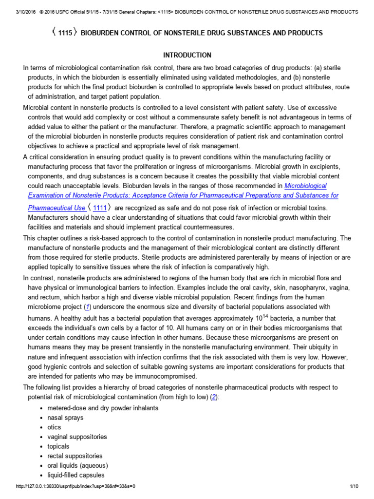 USP-NF 1115 | PDF | Antimicrobial | Microorganism