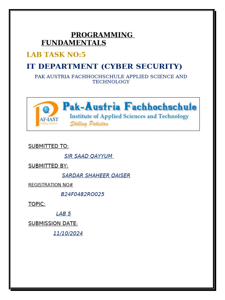 LAB TASK 5 | PDF | Elementary Geometry