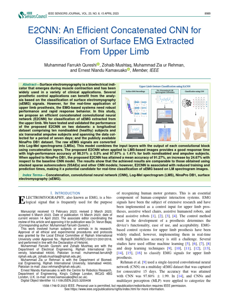 E2CNN an Efficient Concatenated CNN for Classification of Surface EMG Extracted From Upper Limb ...