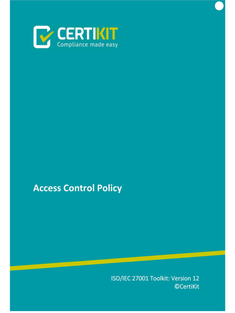 Access Control Policy | PDF