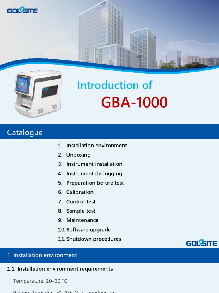 GBA-1000 Engineer Training | PDF | Calibration | Water
