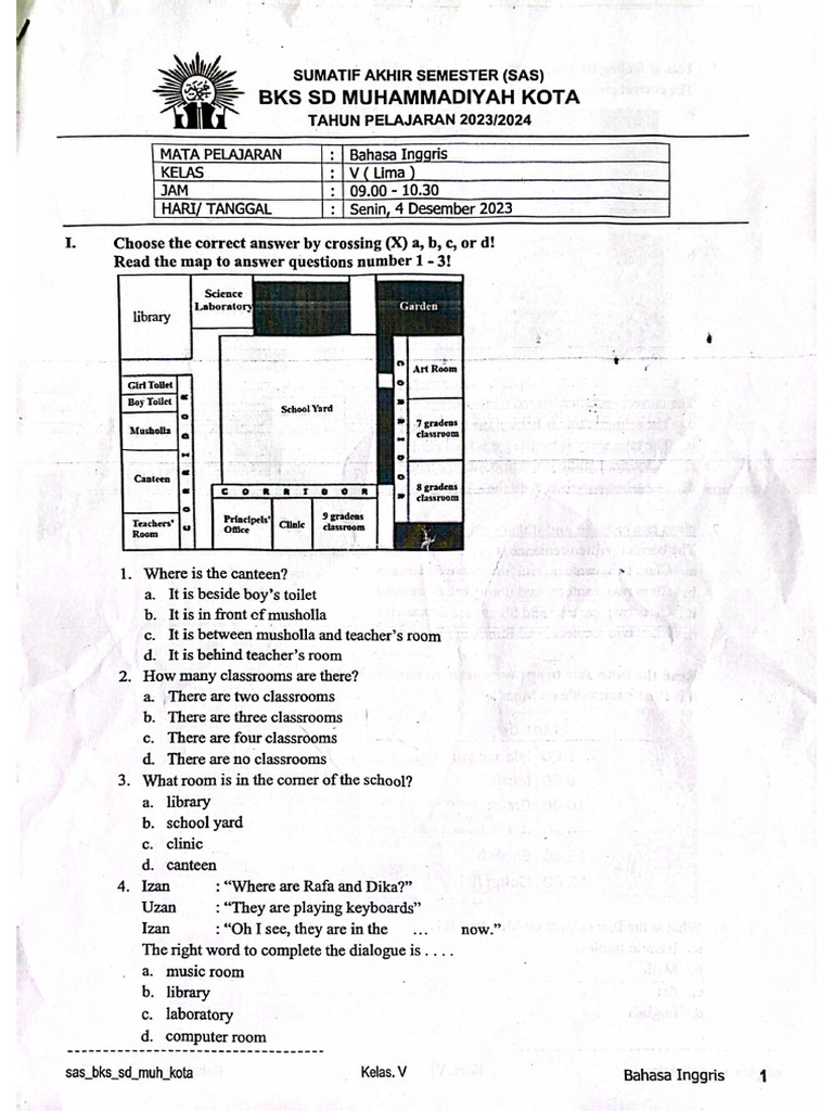 SAS B.Inggris Sem 1 | PDF