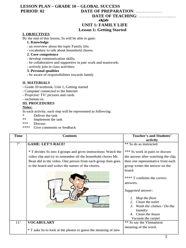 Unit 1 LESSON 1 GETTING STARTED | PDF | Phrase | Verb
