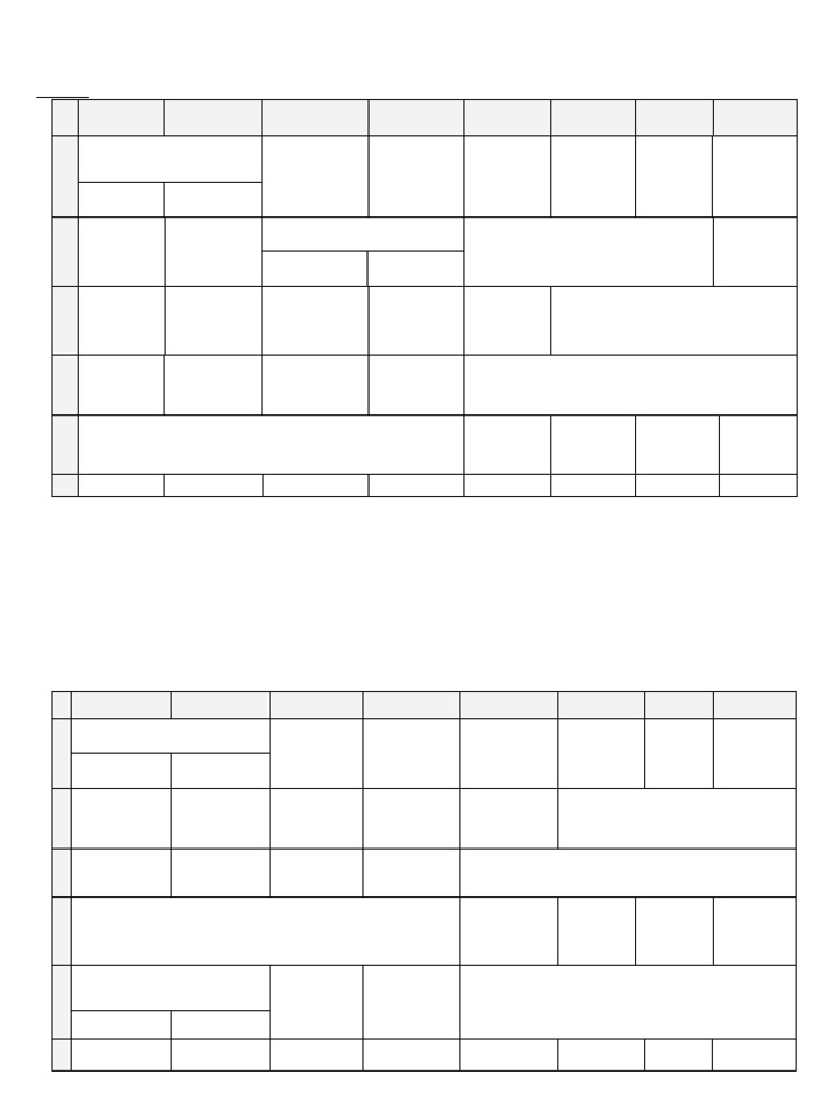 CLASS - Time Table-Maths (H) - 2024-2025 (Odd Sem) - (08-09-2024) | PDF