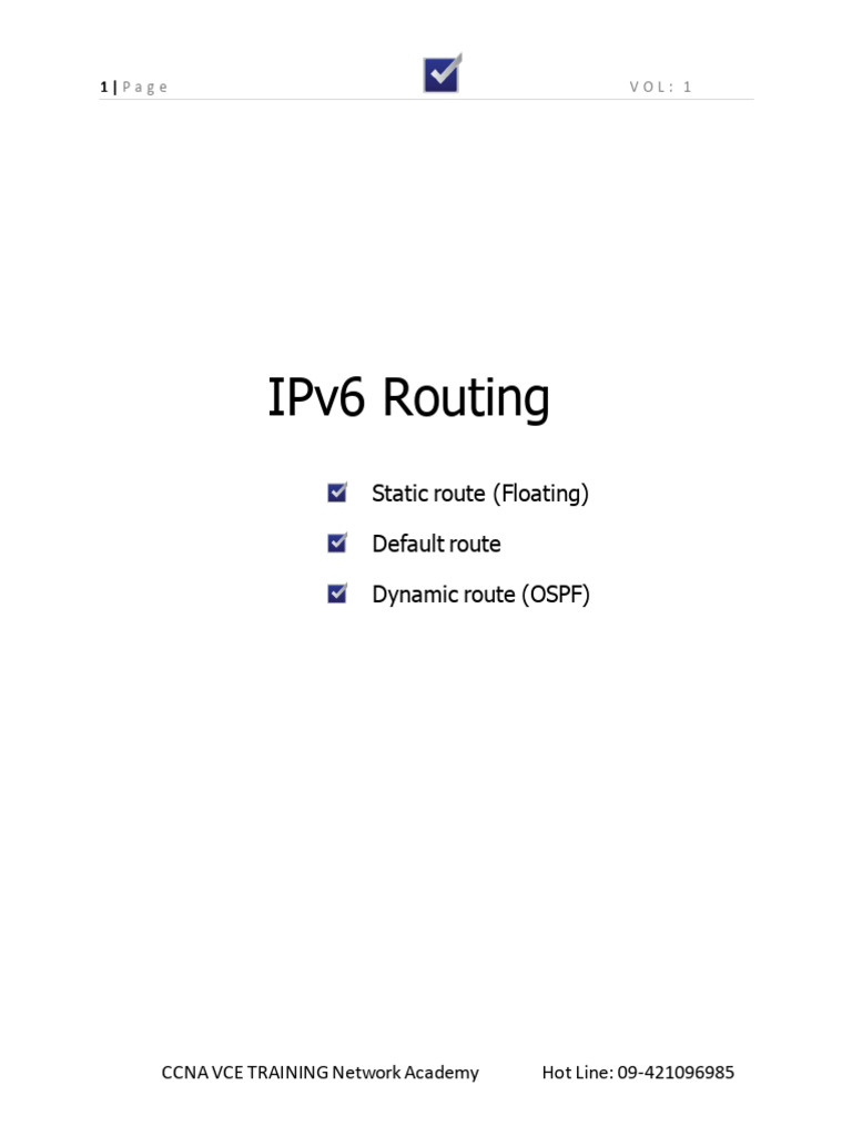 IPv6 Routing Techniques Explained | PDF