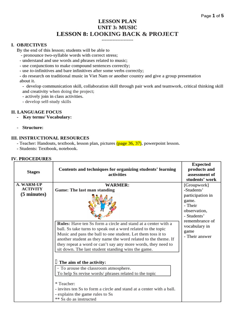 U3 LOOKING BACK & PROJECT G10 | PDF | Word | Stress (Linguistics)