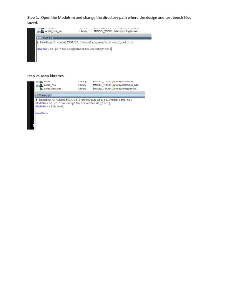 Modelsim Simulation Setup Guide | PDF