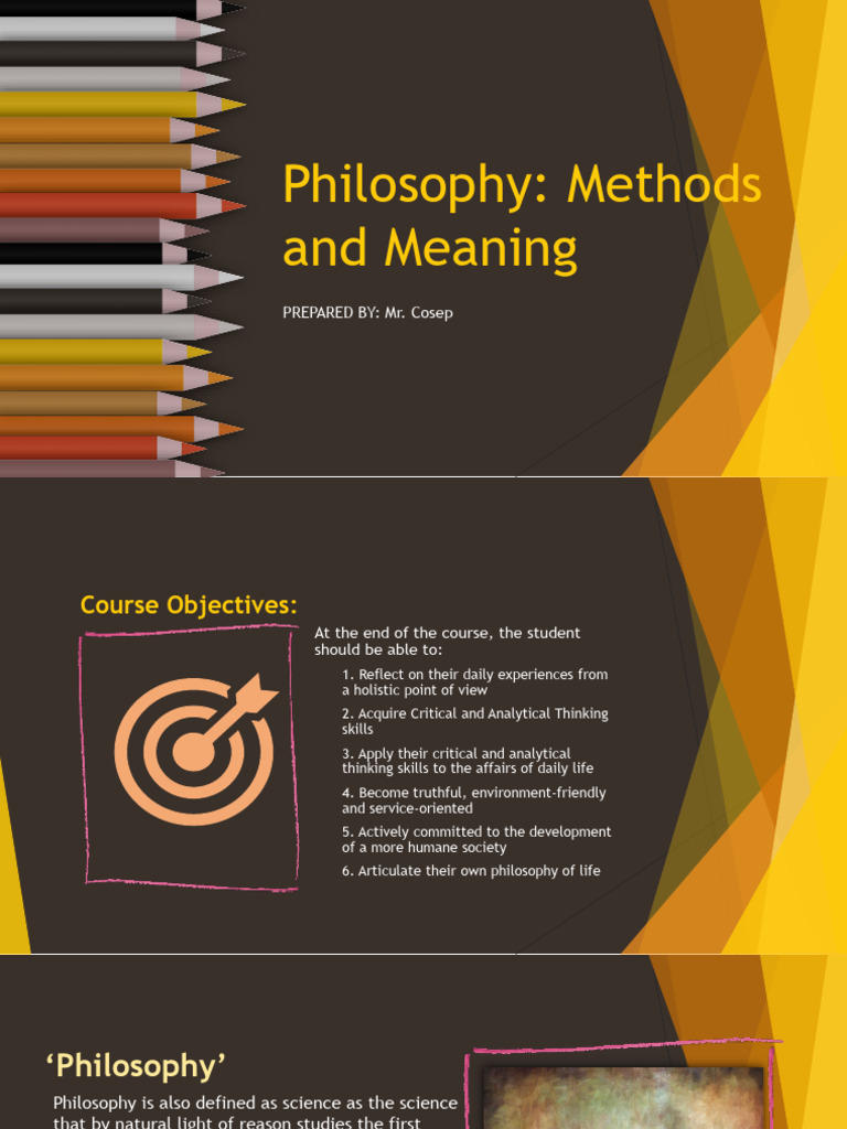 Method And Meaning Of Philosophy Pdf Reason Logic