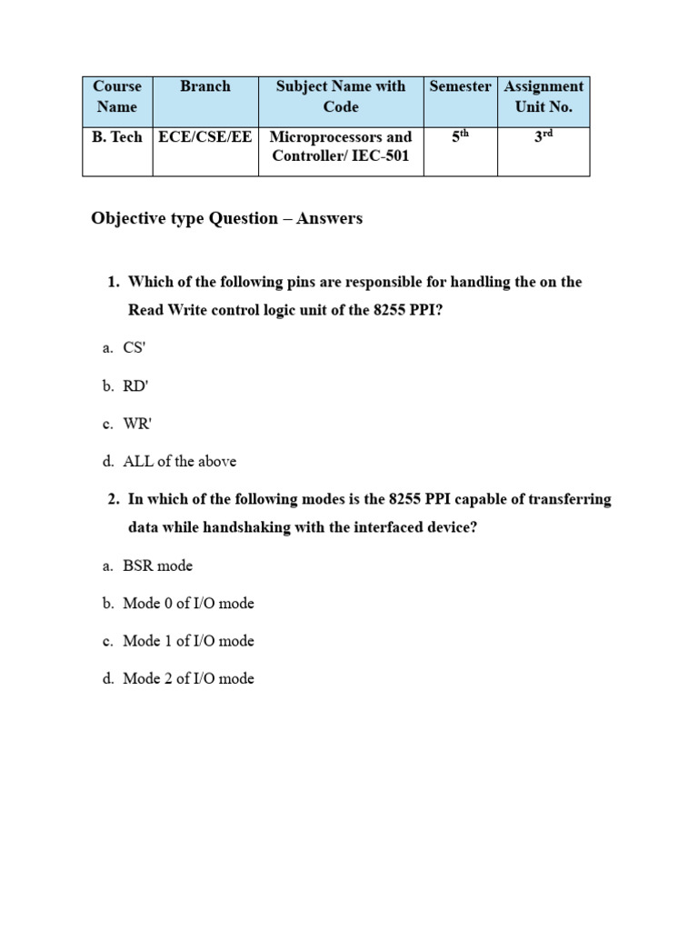 Microprocessors Assignment Guide | PDF