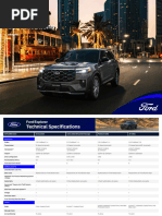 2024 Ford Everest Technical Specs | PDF | Four Wheel Drive | Airbag