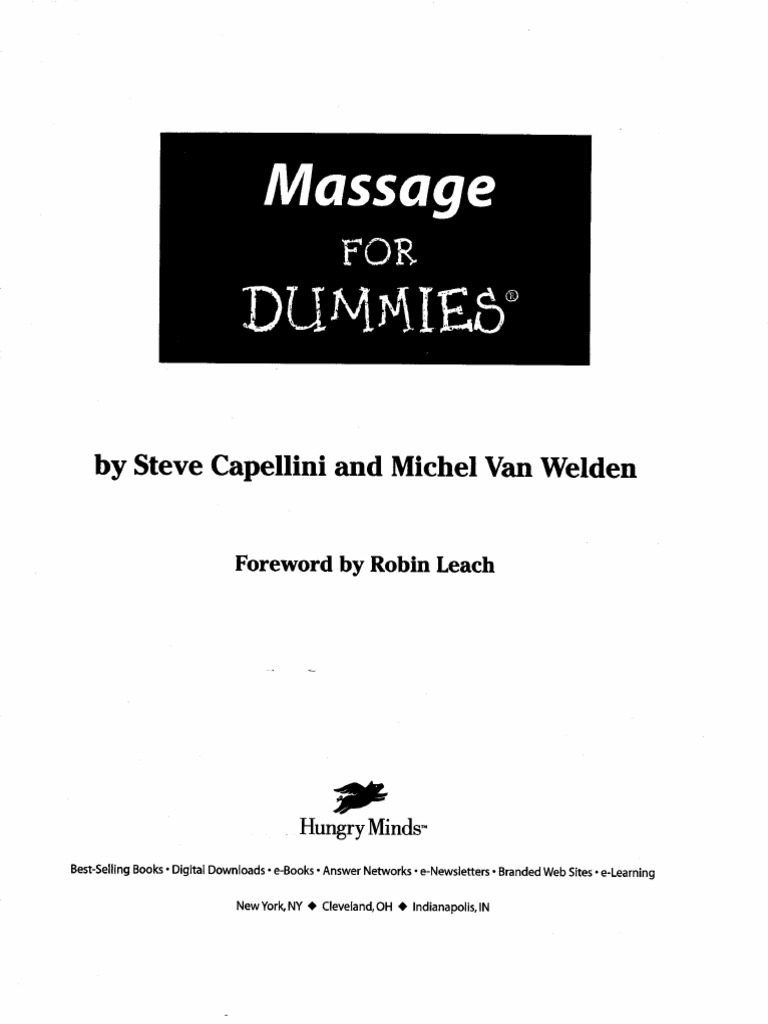Massage for Dummies | PDF