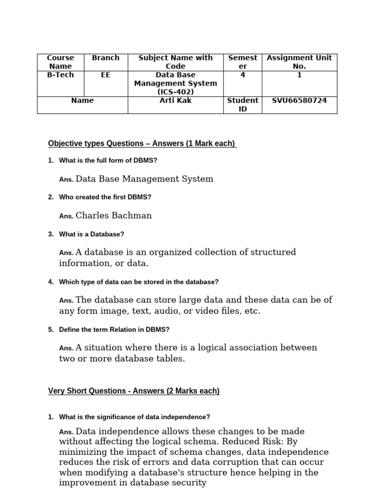 Data Base Management System ( ICS-402) ARTI KAK (1) | PDF | Databases | Conceptual Model