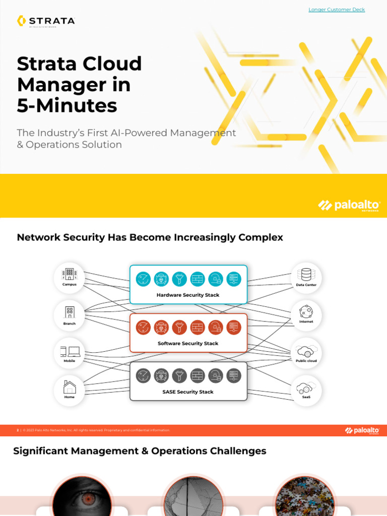 Strata Cloud Manager - Pitch Deck | PDF | Computer Security | Security