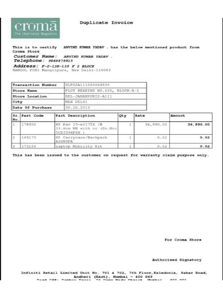 Iphone Bill 14 Pro | PDF