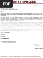 Auth Letter For Icegate | PDF