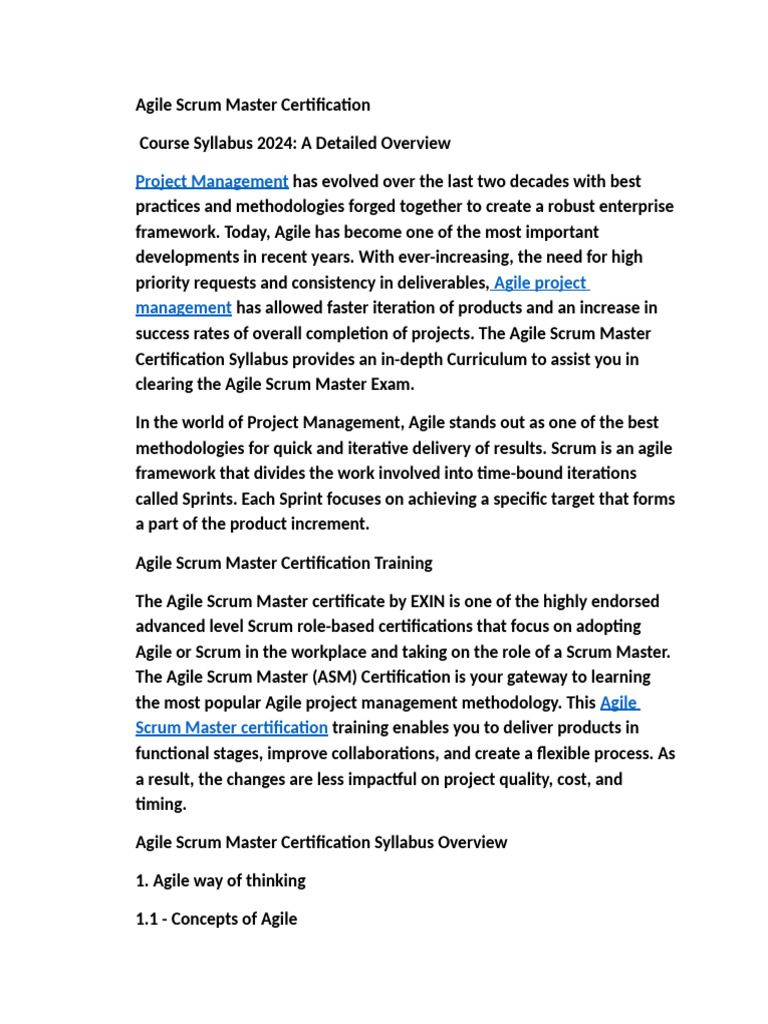 Agile Scrum Master | PDF | Agile Software Development | Scrum (Software Development)