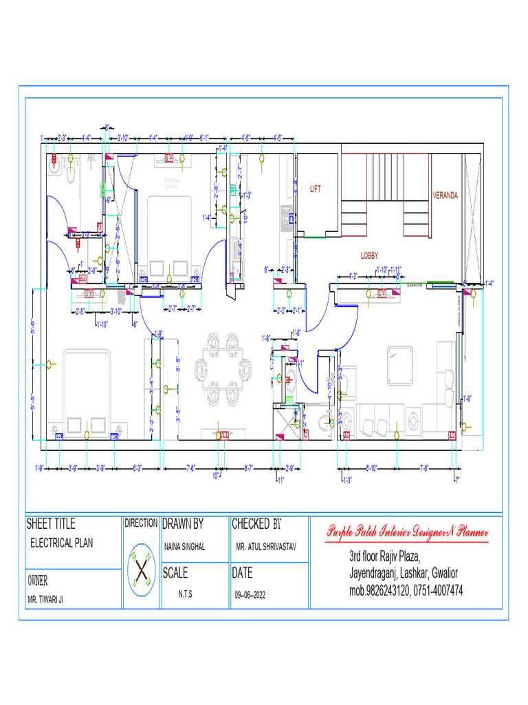 Electrical Plan for Gwalior Veranda | PDF