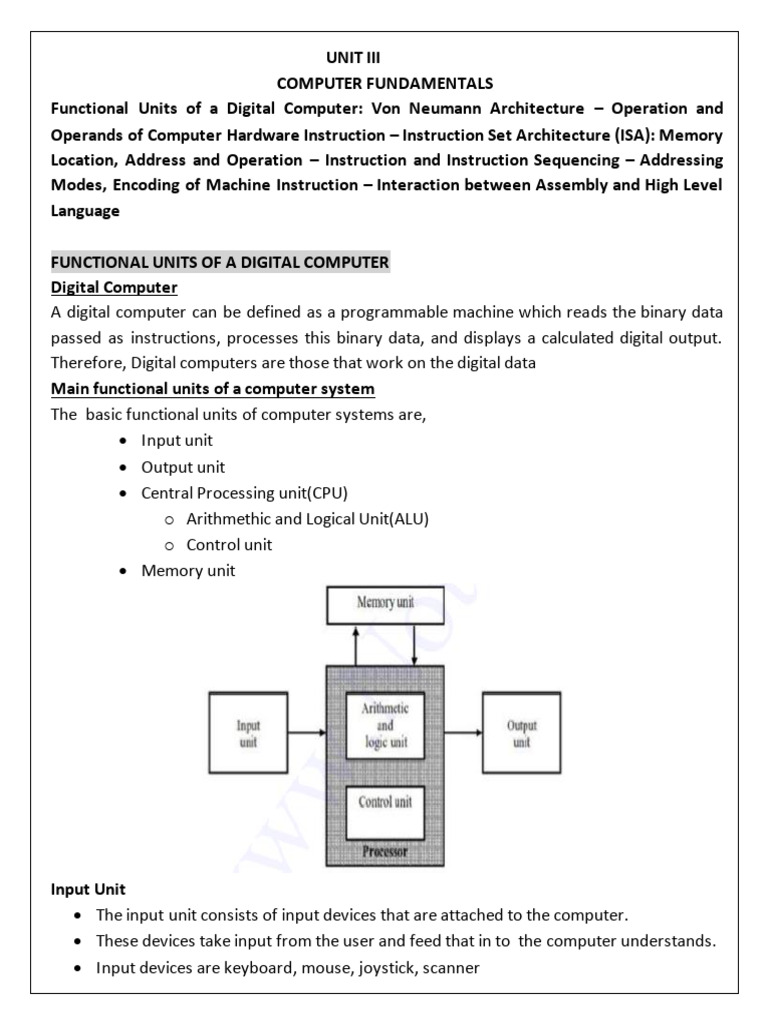 Cs3351 Dpco Unit 3 Notes | PDF | Computer Data Storage | Central ...