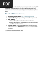 HDFC Statement Password Recovery Guide | PDF