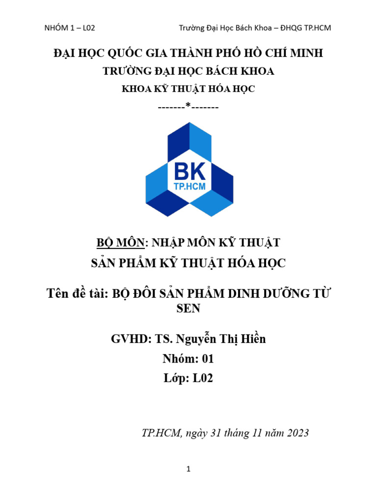 Báo Cáo SPKT Nhóm 1 | PDF