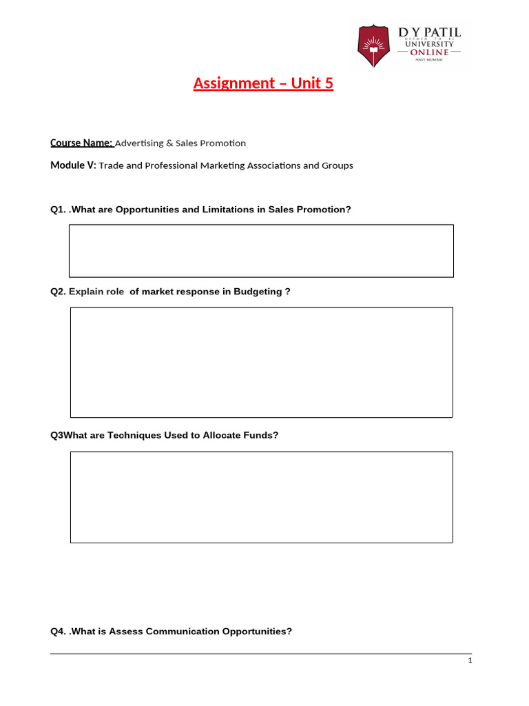 Unit 5 - Assignment | PDF