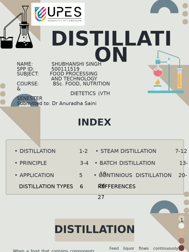 Distillation Techniques by Shubhanshi Singh | PDF | Distillation ...