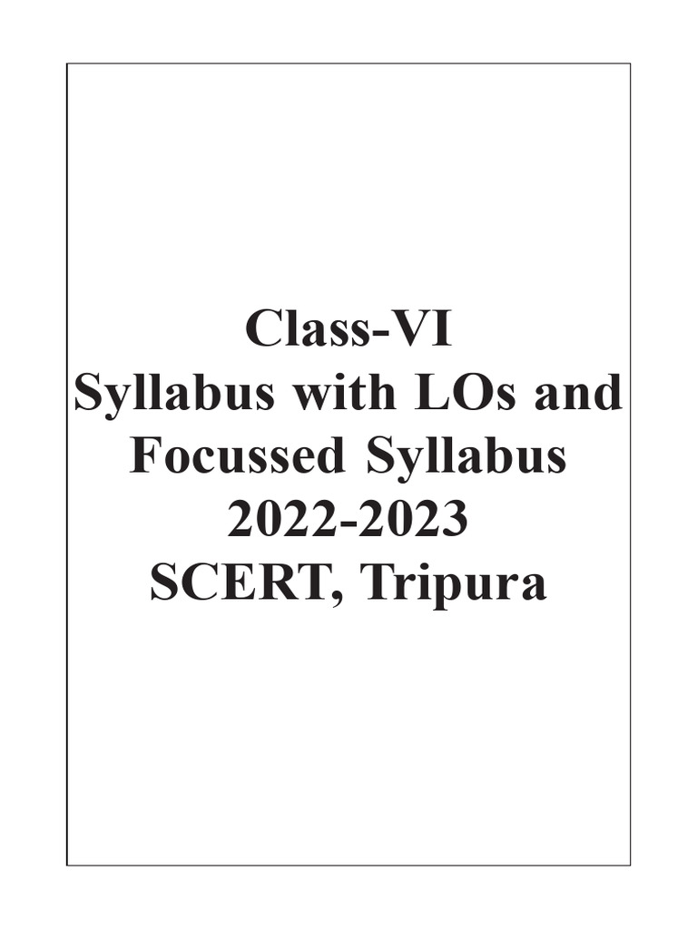Syllabus-Class-VI | PDF | Phrase | Geometry