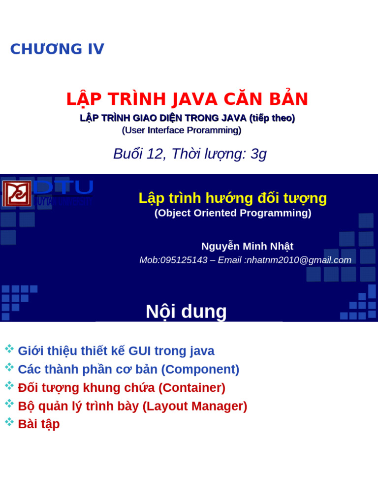 CS311 - Lap Trinh Huong Doi Tuong - 2022S - Lecture 12 | PDF