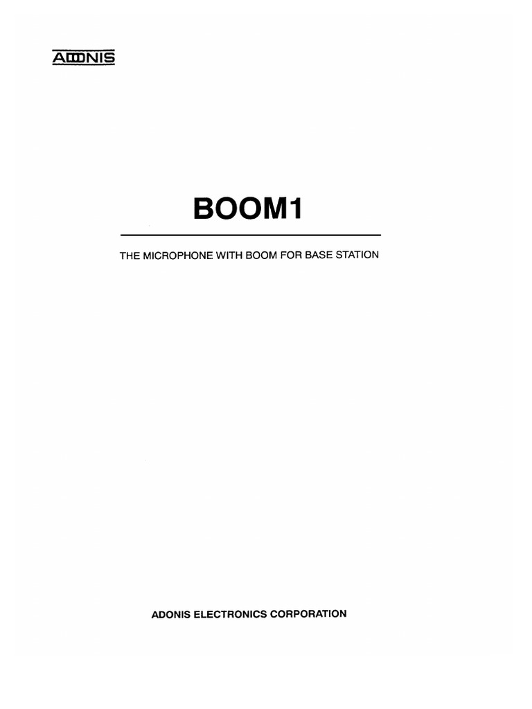 ADONIS MICROFONO BOOM ESQUEMA e - Boom1 | PDF