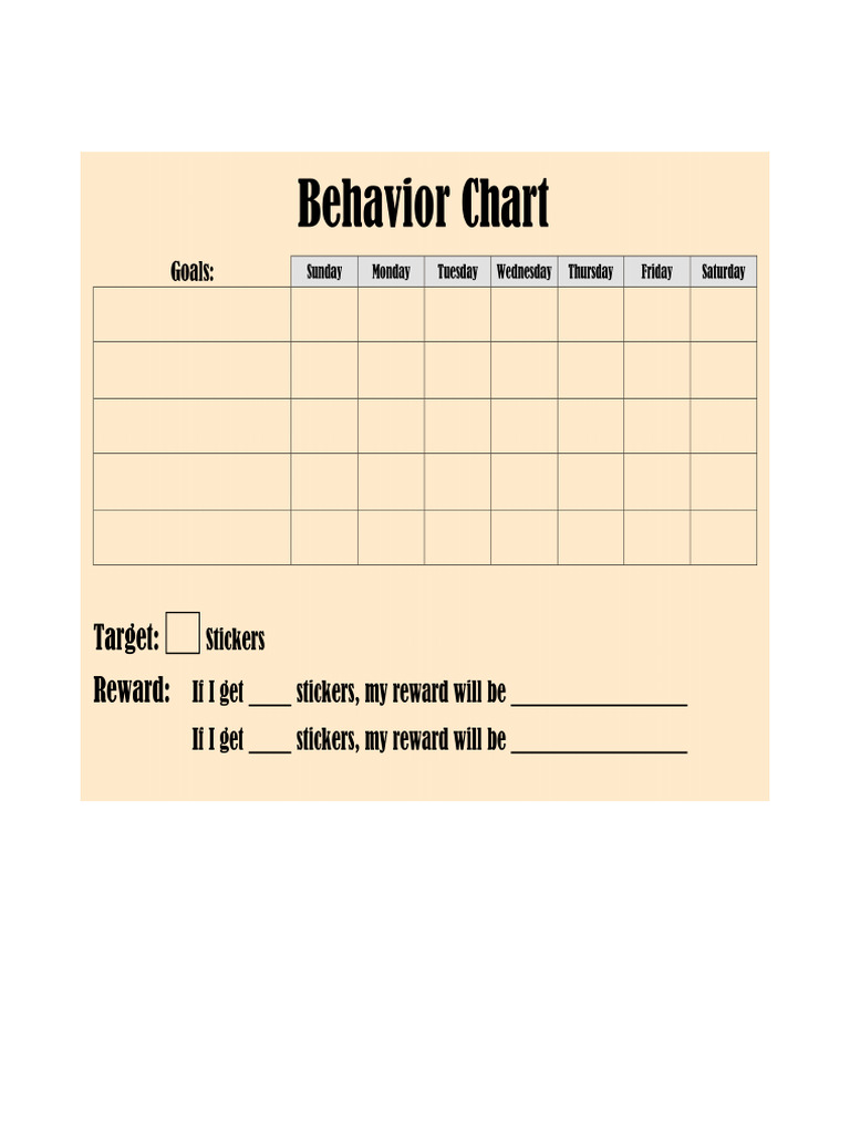 Free Printable Blank Behavior Charts - 406242.png | PDF