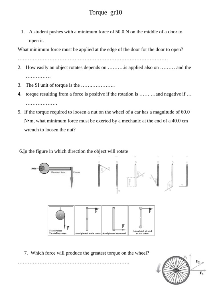 Torque Gr10 | PDF | Torque | Force