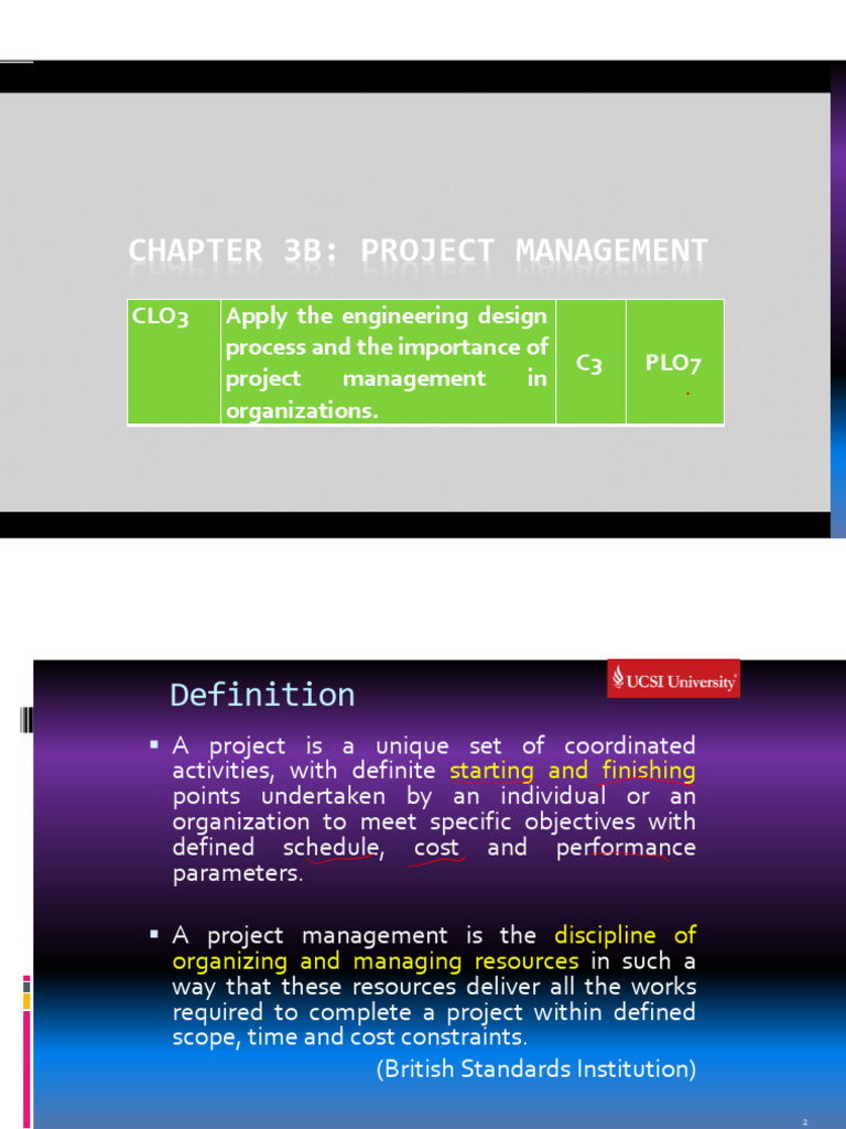 Chap 3b Project Management | PDF | Project Management | Business