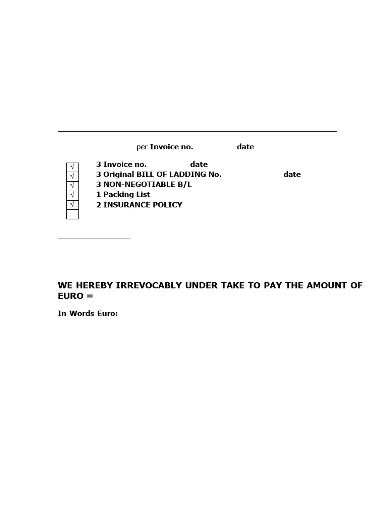 Irrevocable Written and Signed Undertaking Format | PDF