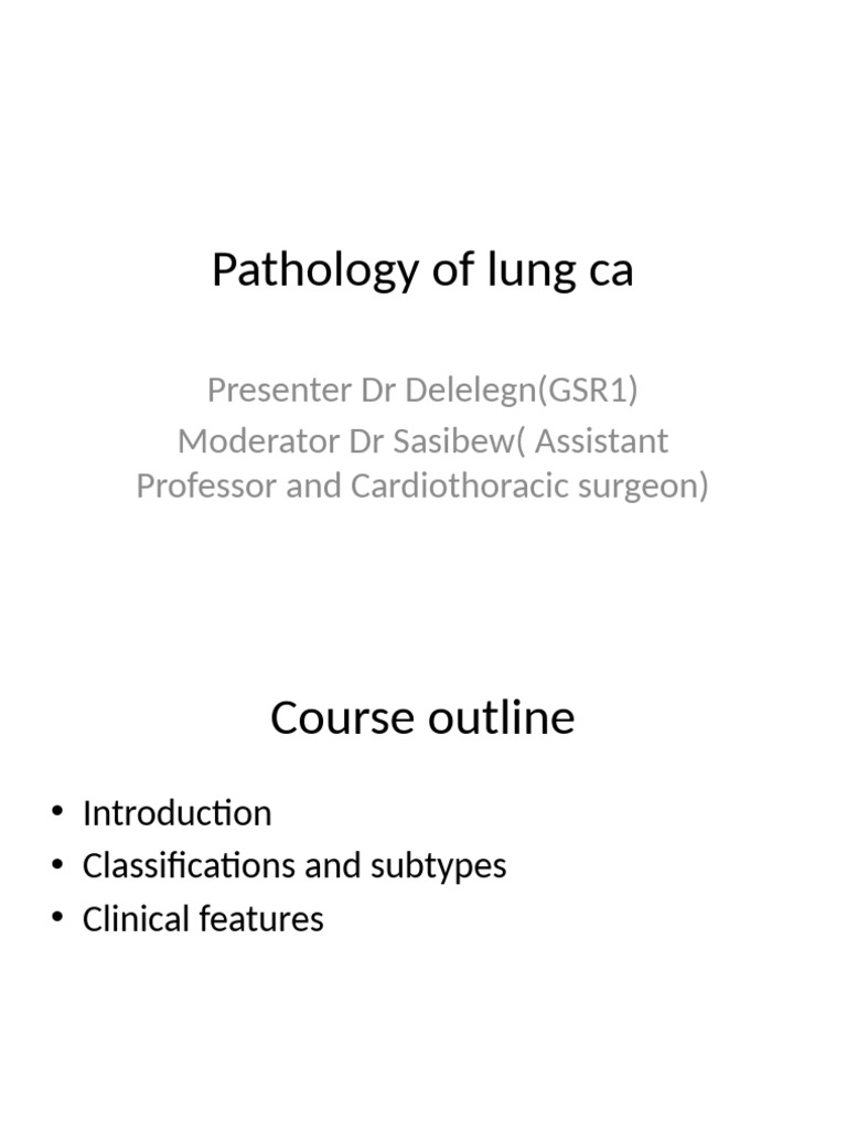 Pathology of Lung Ca | PDF | Lung Cancer | Carcinoma