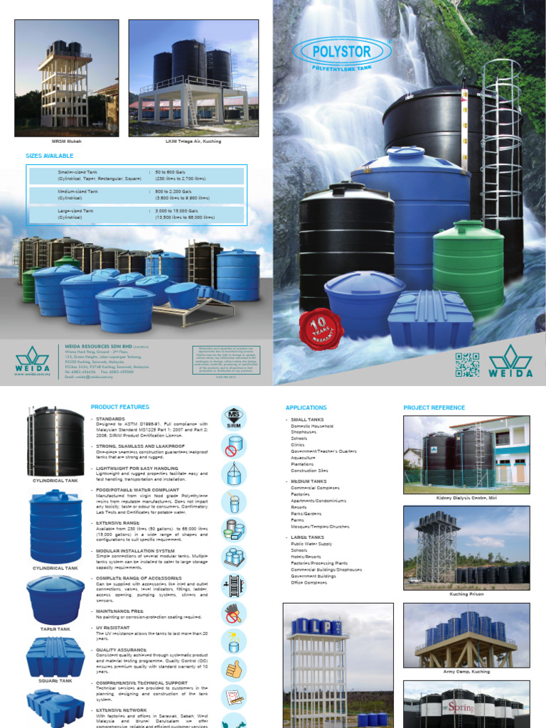 Water Storage - POLYSTOR PE Tank SWK | PDF