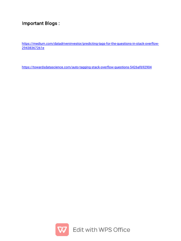 Important Blogs | PDF