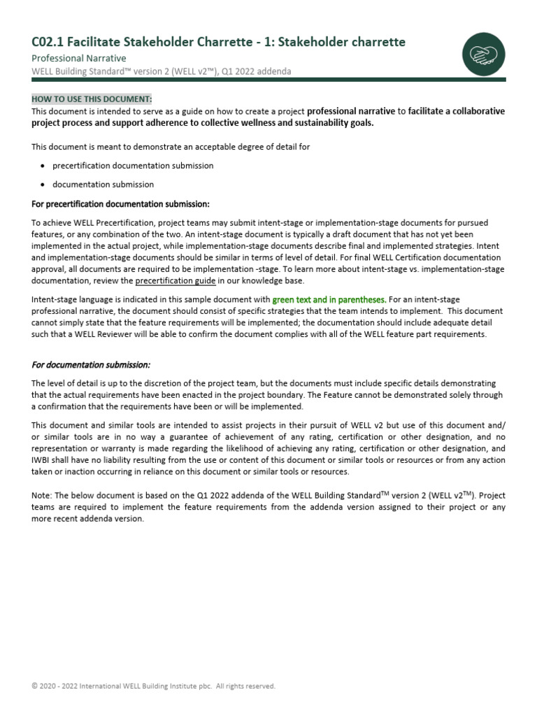 C02.1.1_professional_narrative_Q1_2022 | PDF | Sustainability | Water ...