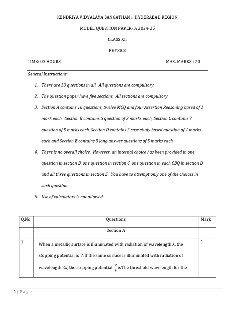 Xii Phy Practice PB QP 3, 2024 25-Moderated | PDF | Semiconductors | Magnetism