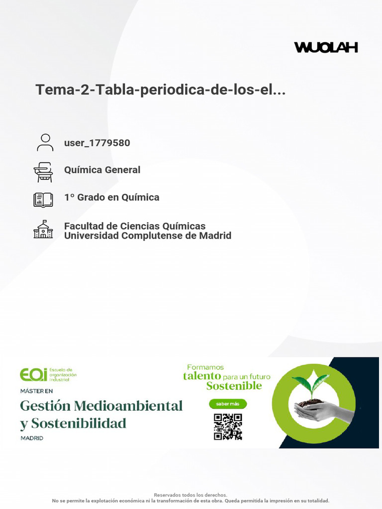 Tema 2 Tabla Periodica de Los Elementos | PDF | Tabla periódica | Enlace químico