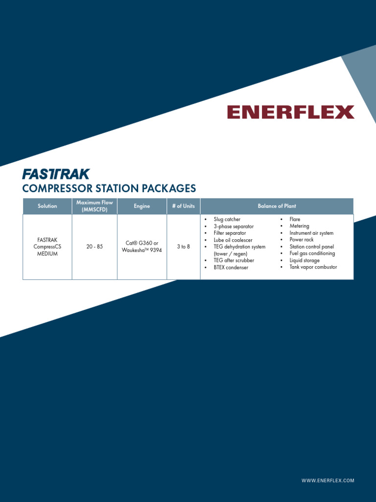 Enerflex Fastrak Compressor Station Packages 1 | PDF