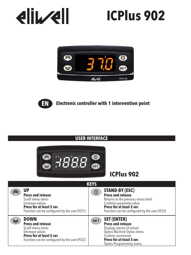 TEC.04.ELIWELL - OMI - 001 - Istruzioni Operative ELIWELL ICPlus 902 - EN | PDF | Power Supply ...