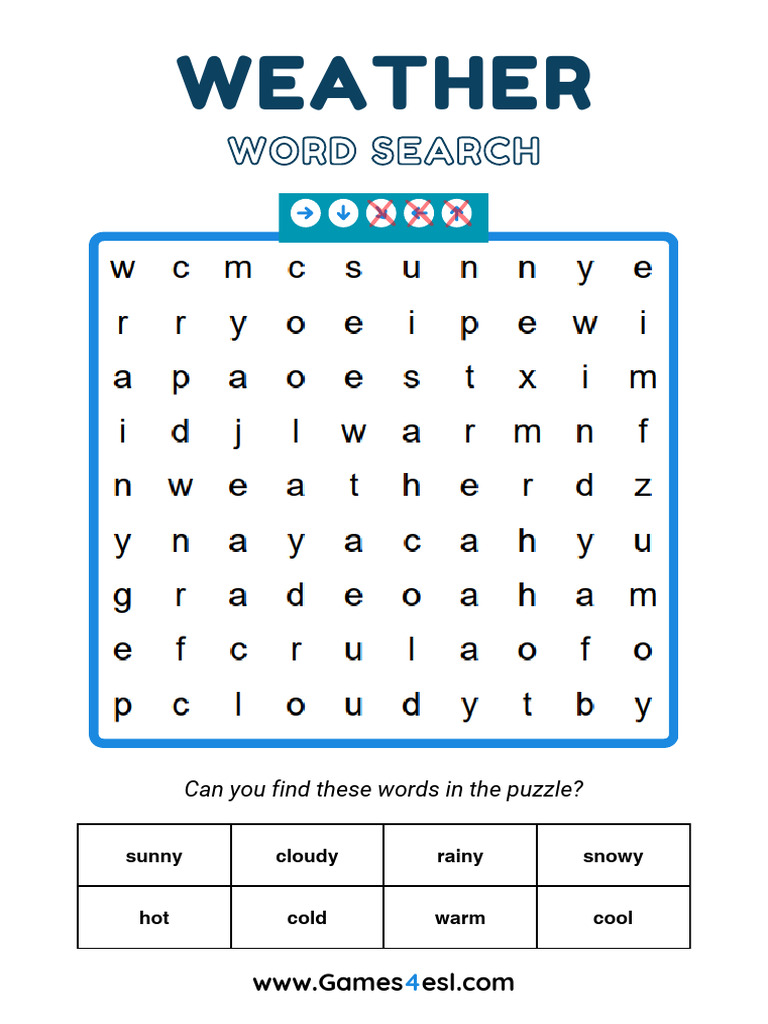 Grade-1-Word-Search-Worksheet-Weather | PDF