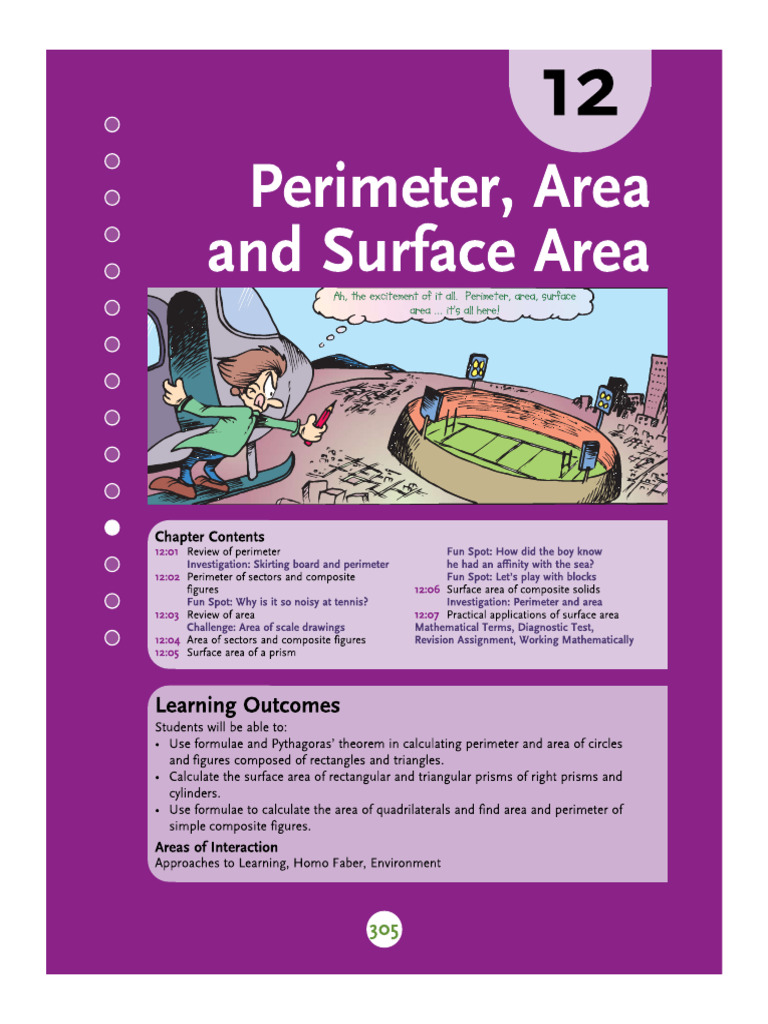 Perimeter, Area & Surface Area 1 | PDF Perimeter, Area & Surface Area 1 | PDF
