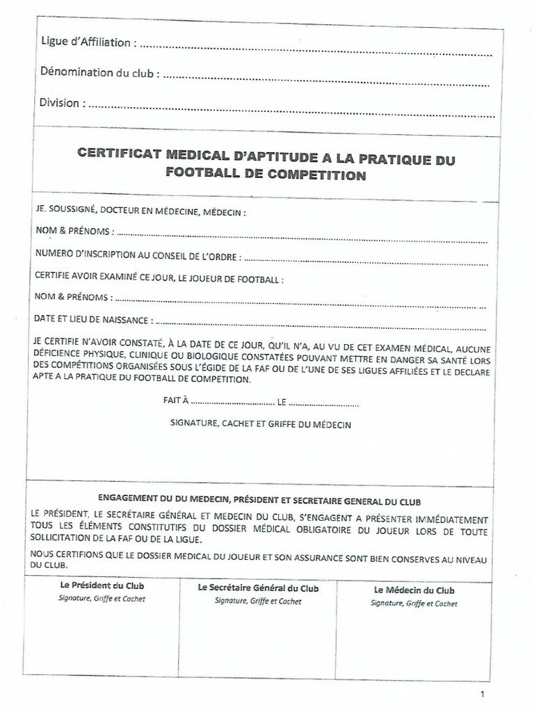 Certificat medical d'aptitude _2 | PDF