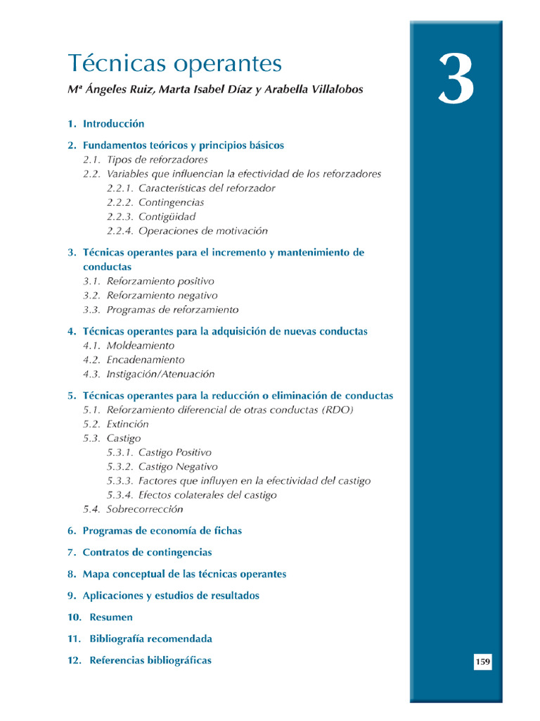 Técnicas Operantes | PDF | Terapia cognitiva | Escuelas psicologicas