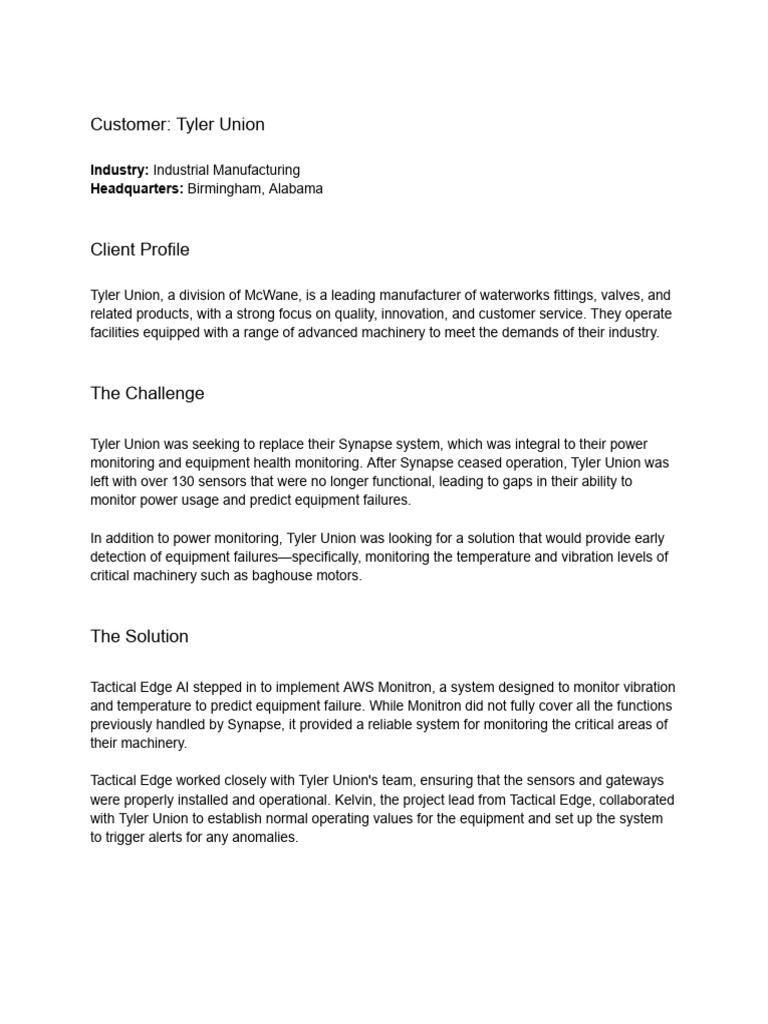 Tyler Union Case Study | PDF