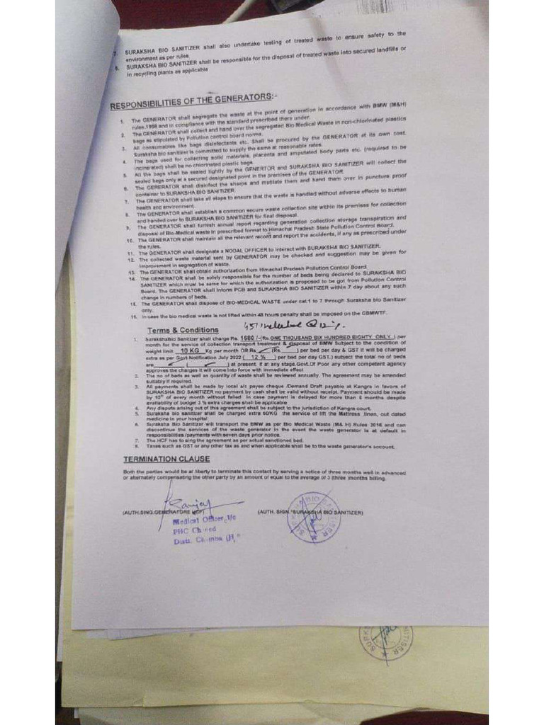 CBWTF agreement | PDF