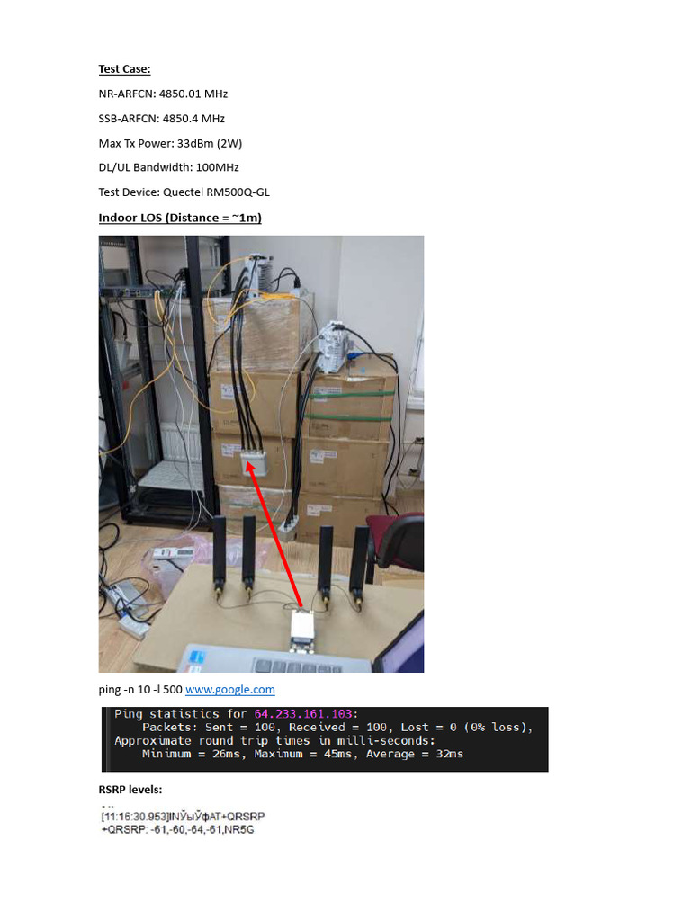 5G Earmark RSRP Test Case | PDF