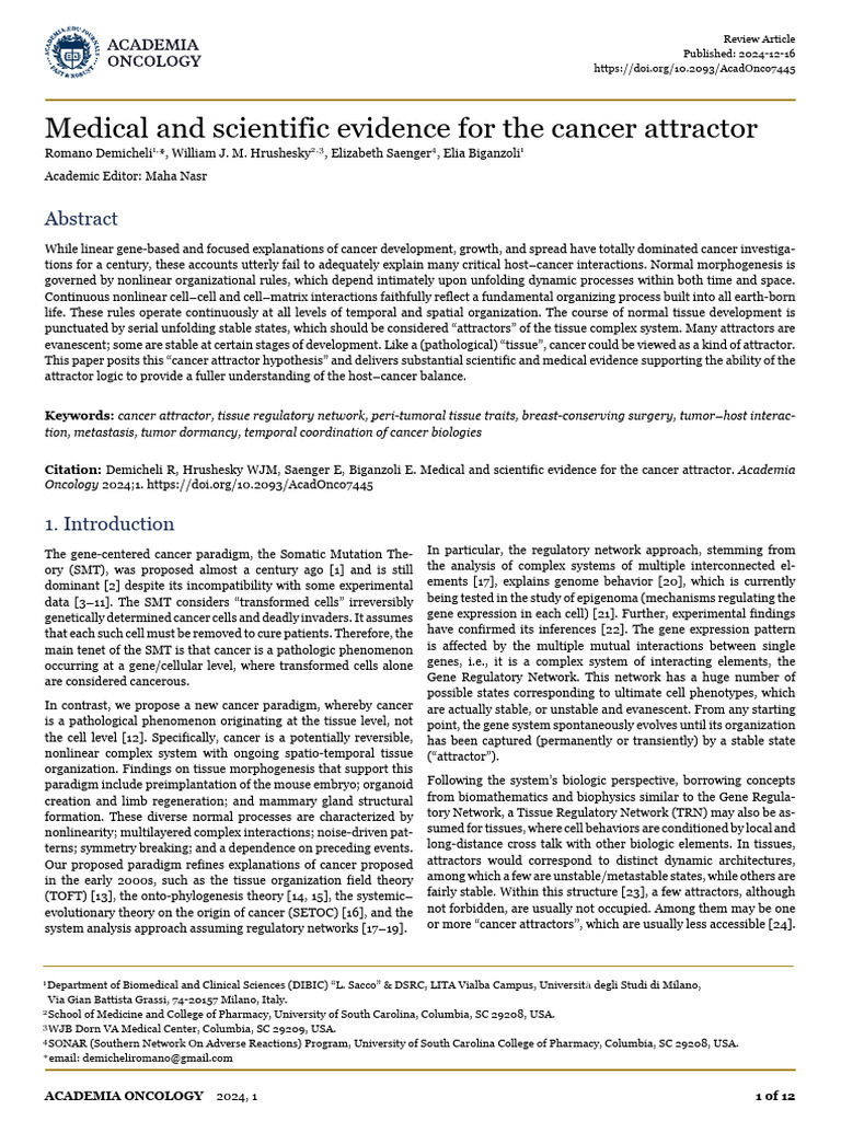 Medical and Scientific Evidence For The | PDF | Metastasis | Cancer